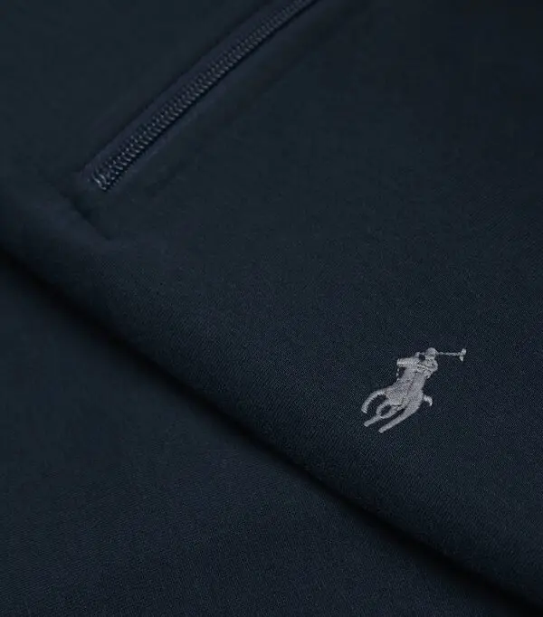 Polo Ralph Lauren Cotton-blend Quarter-zip Sweater - Navy