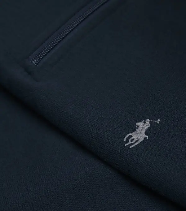 Polo Ralph Lauren Cotton-blend Quarter-zip Sweater - Navy