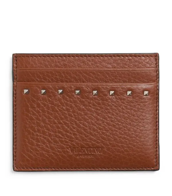 Valentino Garavani Leather Vlogo Signature Card Holder - Brown