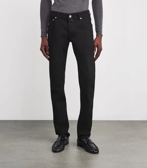 Jacob Cohen Nick Slim Jeans With Lizard-skin Patch