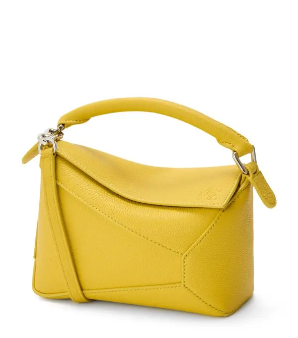 Loewe Mini Puzzle Edge Top-handle Bag - Yellow
