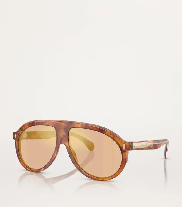 Moncler Acetate Aviator Sunglasses - Brown