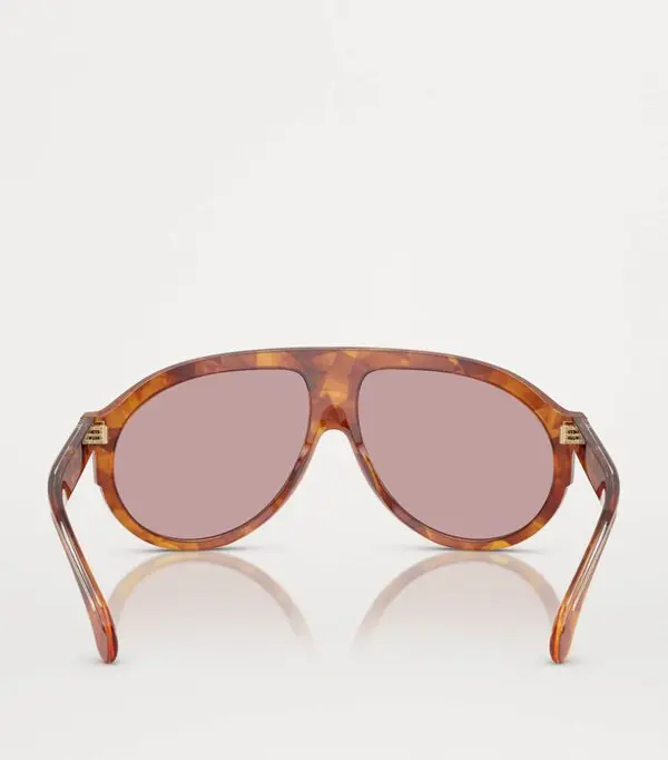 Moncler Acetate Aviator Sunglasses - Brown