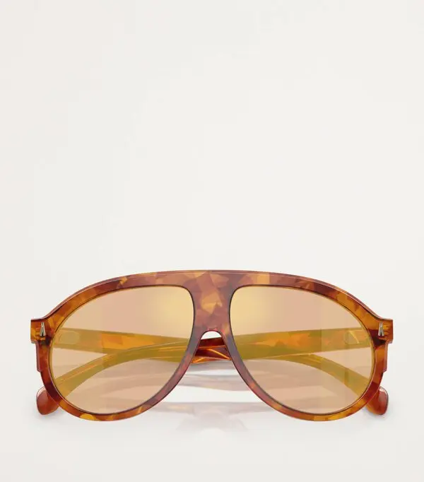 Moncler Acetate Aviator Sunglasses - Brown