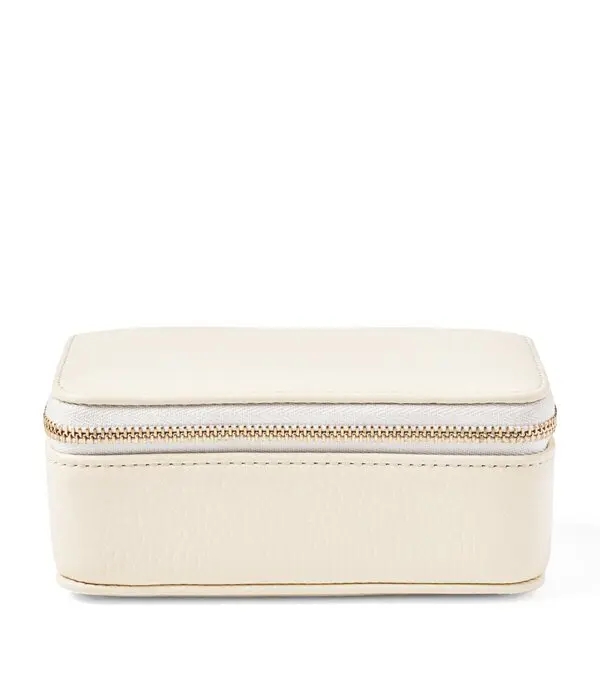 ASPINAL OF LONDON Medium Leather Travel Jewellery Box - Neutral