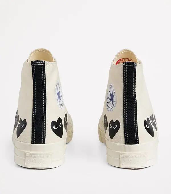 Play Comme Des Garcon X Converse Heart High-top Sneakers - Gold