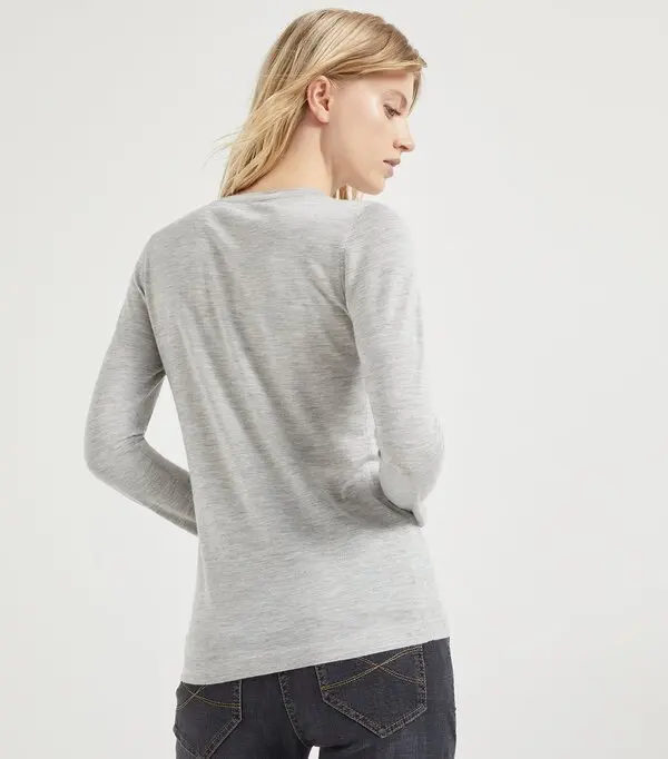 Brunello Cucinelli Cashmere And Silk Sweater - Grey
