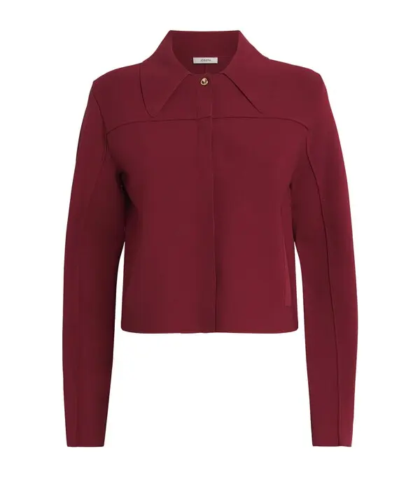 JOSEPH Milano-knit Gare Compact Jacket - Red