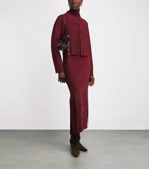 JOSEPH Milano-knit Gare Compact Jacket - Red