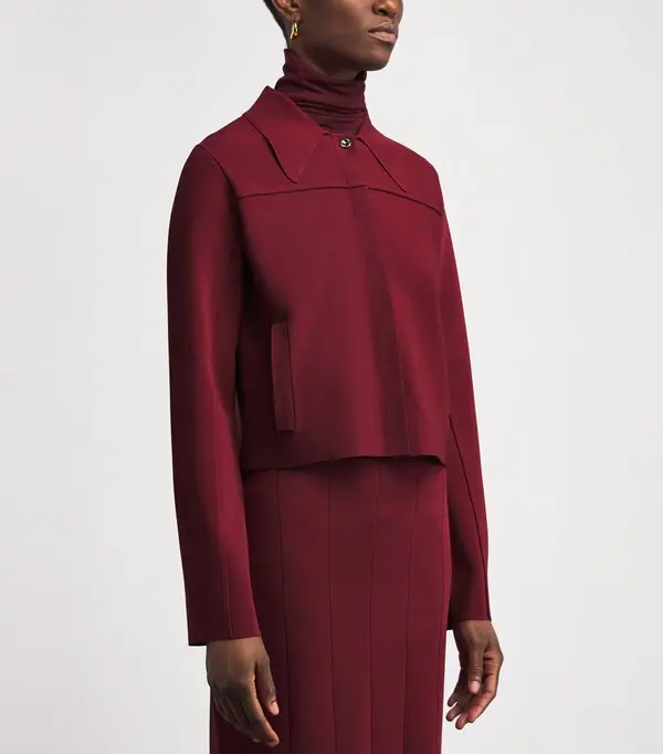 JOSEPH Milano-knit Gare Compact Jacket - Red