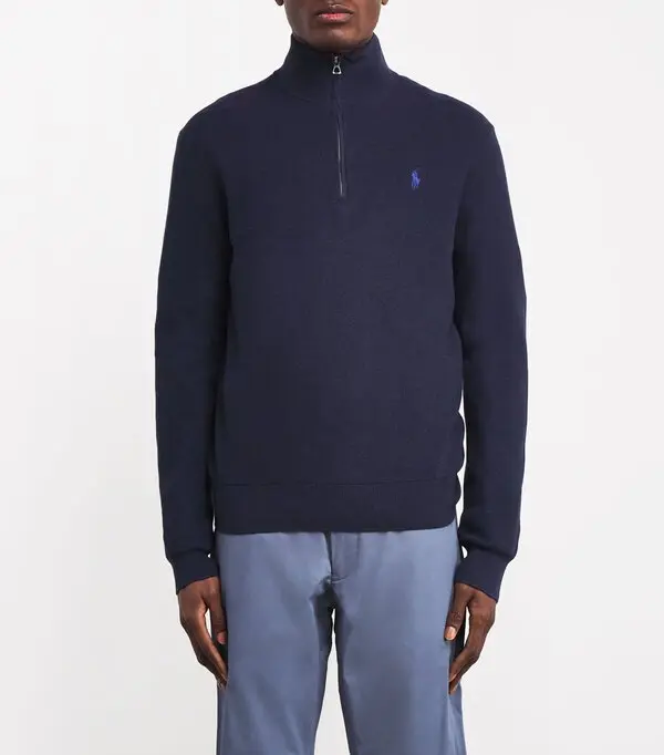 Polo Ralph Lauren Cotton Quarter-zip Sweatshirt - Navy