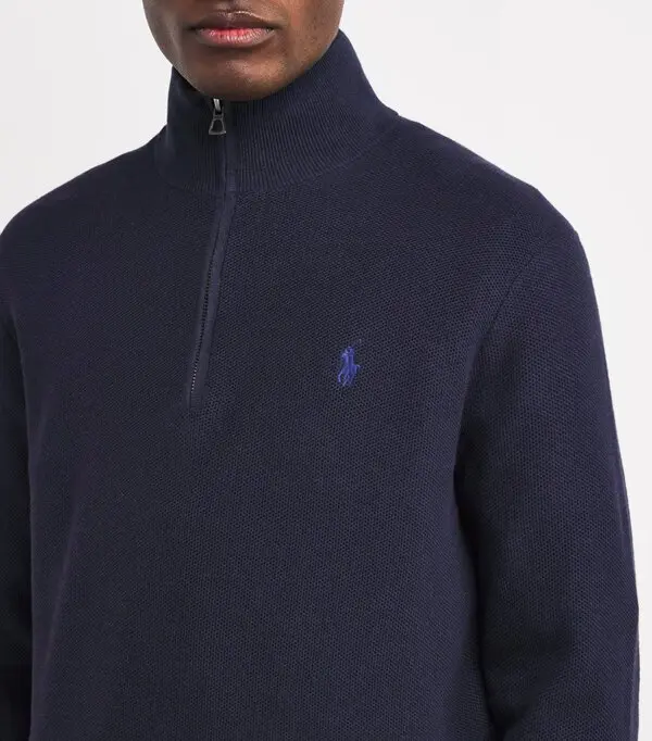 Polo Ralph Lauren Cotton Quarter-zip Sweatshirt - Navy