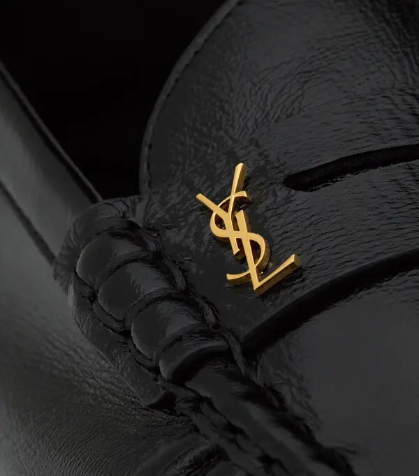 Saint Laurent Leather Loafers - Black