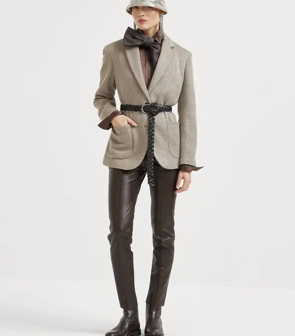 Brunello Cucinelli Stretch-silk Satin Shirt - Brown