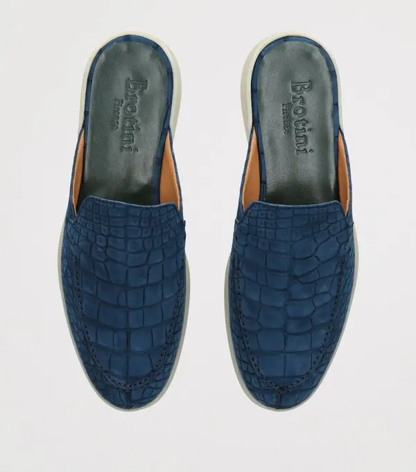 BROTINI Alligator Leather Mules