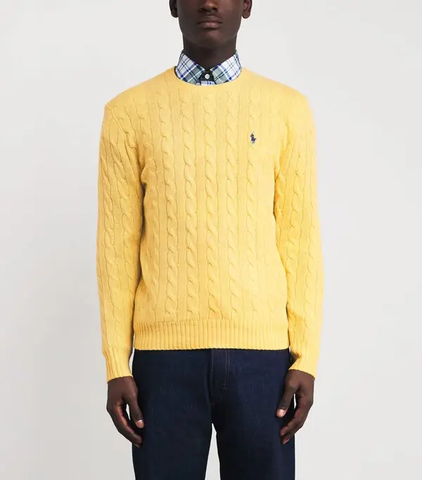 Polo Ralph Lauren Wool-cashmere Cable-knit Sweater - Yellow