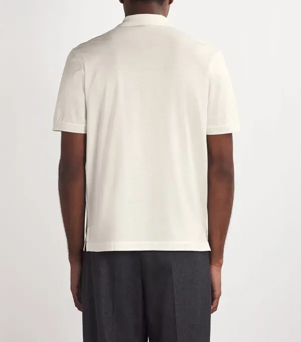 Brioni Cotton-silk-cashmere Polo Shirt