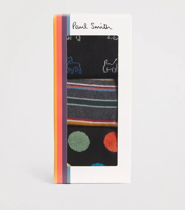 Paul Smith Cotton-blend Jacquard Socks - Black