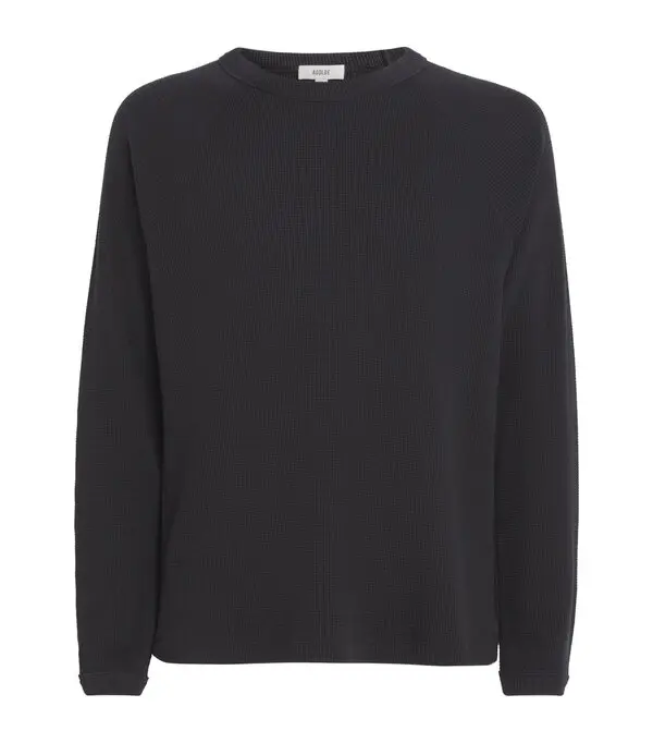 AGOLDE Cotton-blend Payson Waffle T-shirt - Black