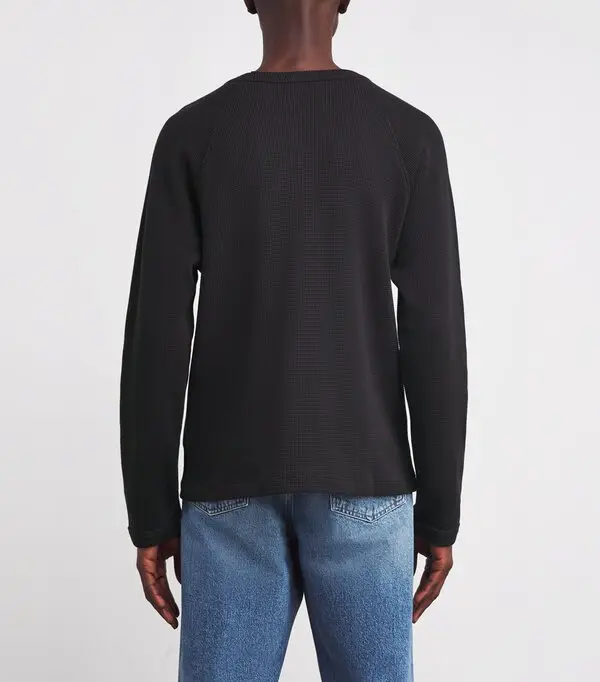 AGOLDE Cotton-blend Payson Waffle T-shirt - Black