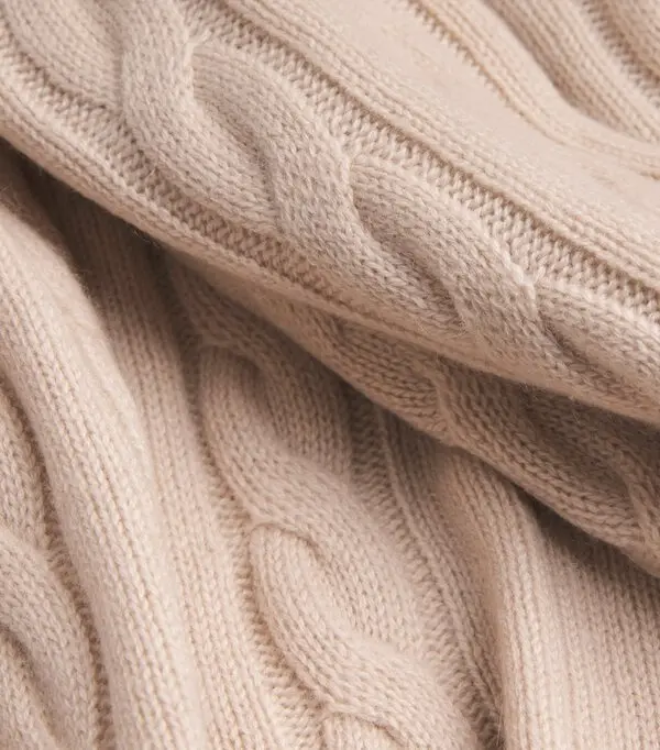 Soft Goat Cashmere Cable-knit Sweatpants - Ivory