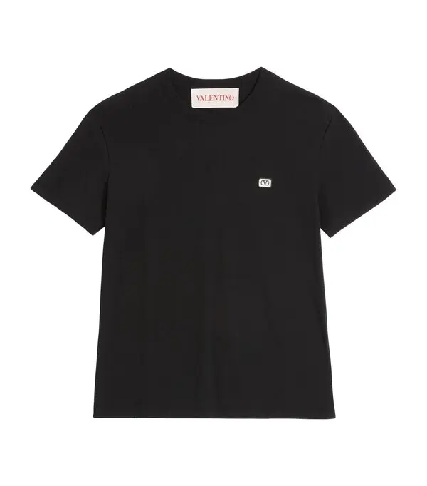 Valentino Garavani Cotton Vlogo T-shirt - Black