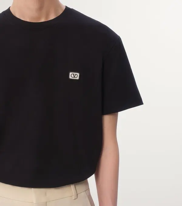Valentino Garavani Cotton Vlogo T-shirt - Black