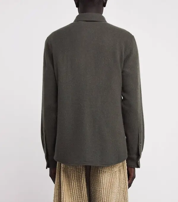 GOD'S TRUE CASHMERE Cashmere Press-stud Overshirt - Green