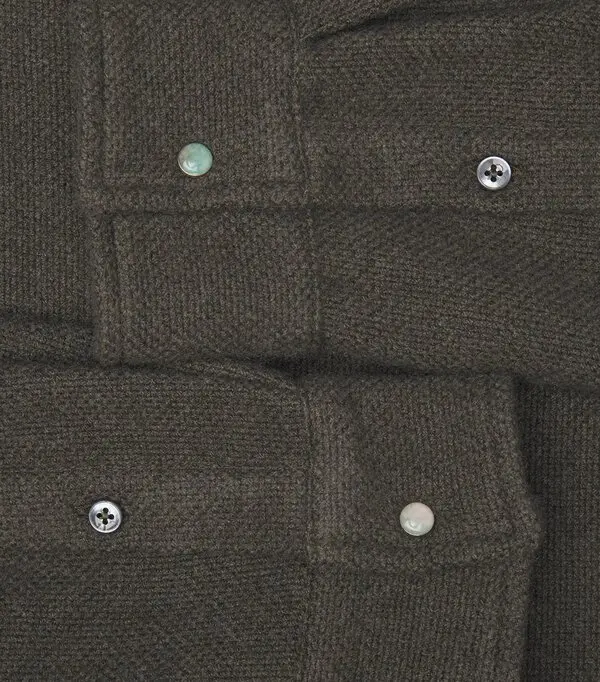 GOD'S TRUE CASHMERE Cashmere Press-stud Overshirt - Green