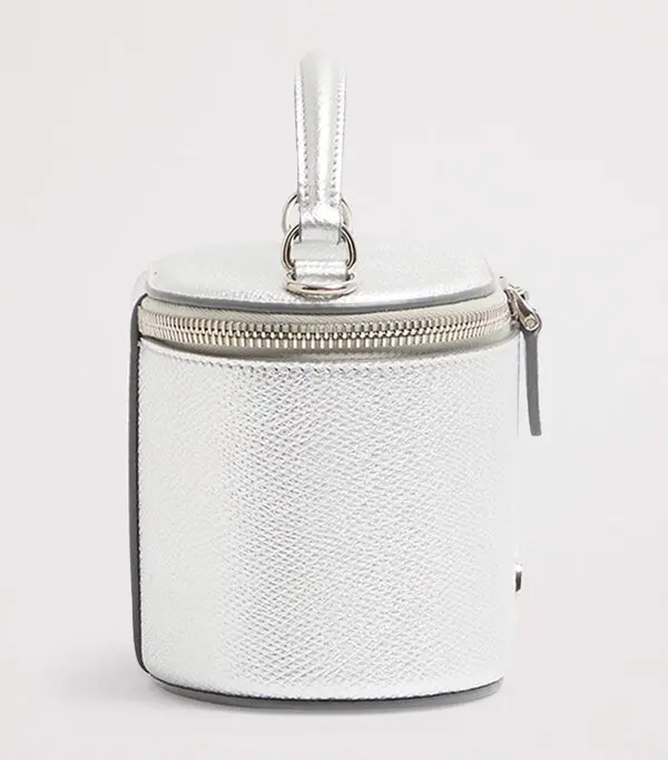 Valentino Garavani Mini Leather Vanity Case Top-handle Bag - Metallic