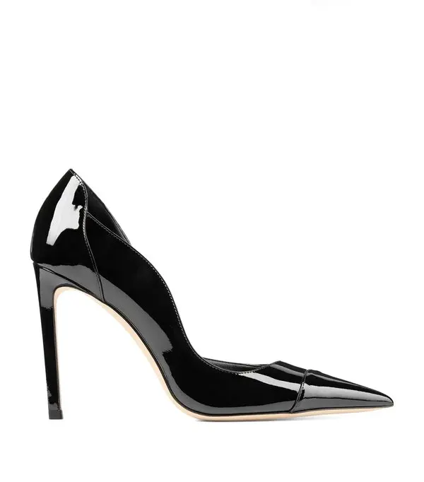 JIMMY CHOO Brigitte 100 Patent Leather Pumps - Black
