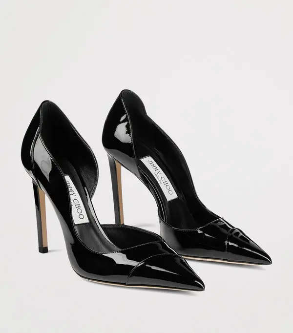 JIMMY CHOO Brigitte 100 Patent Leather Pumps - Black