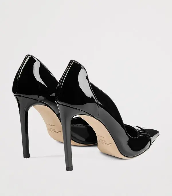 JIMMY CHOO Brigitte 100 Patent Leather Pumps - Black