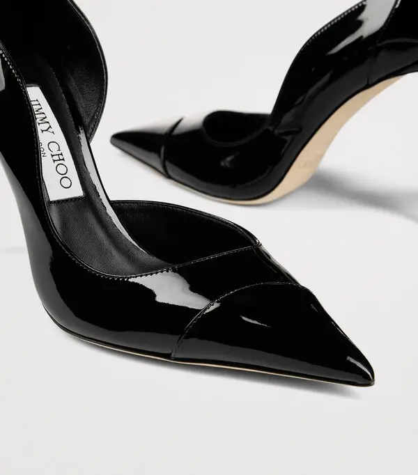 JIMMY CHOO Brigitte 100 Patent Leather Pumps - Black