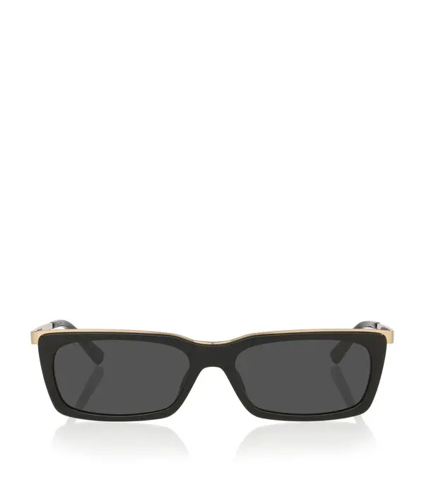 Saint Laurent Acetate Rectangle Sunglasses - Black