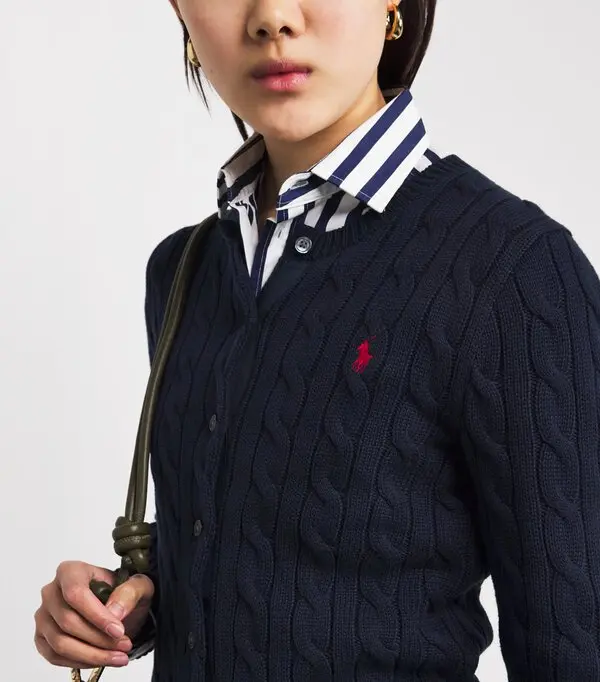 Polo Ralph Lauren Cotton Cable-knit Cardigan - Navy