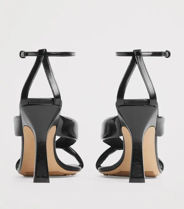 Bottega Veneta Calfskin Riva Heeled Sandals 90 - Black