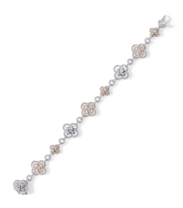 BOODLES Rose Gold, Platinum And Diamond Be Bracelet - Silver