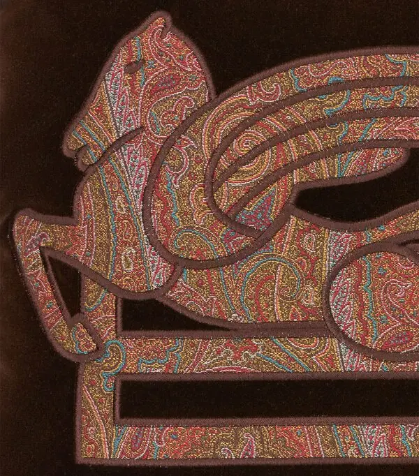 Etro Cotton Embroidered Somerset Cushion - Brown