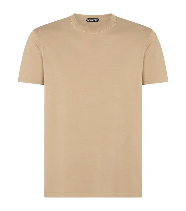 TOM FORD Lyocell-cotton T-shirt - Beige