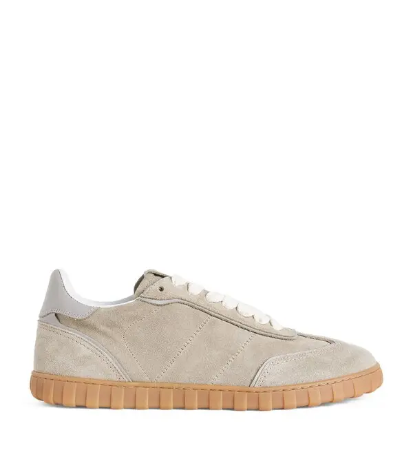 AMI Paris Suede Low-top Sneakers - Beige