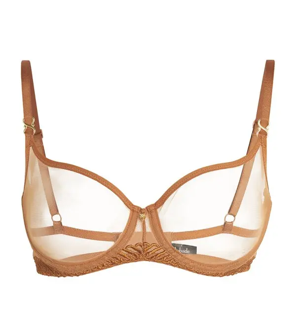 AUBADE Sheer Emotion Underwired Half-cup Bra - Brown