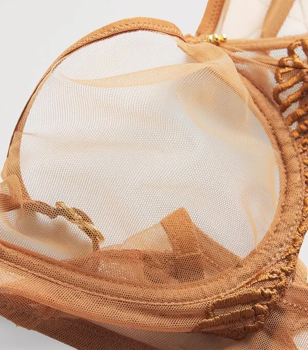 AUBADE Sheer Emotion Underwired Half-cup Bra - Brown