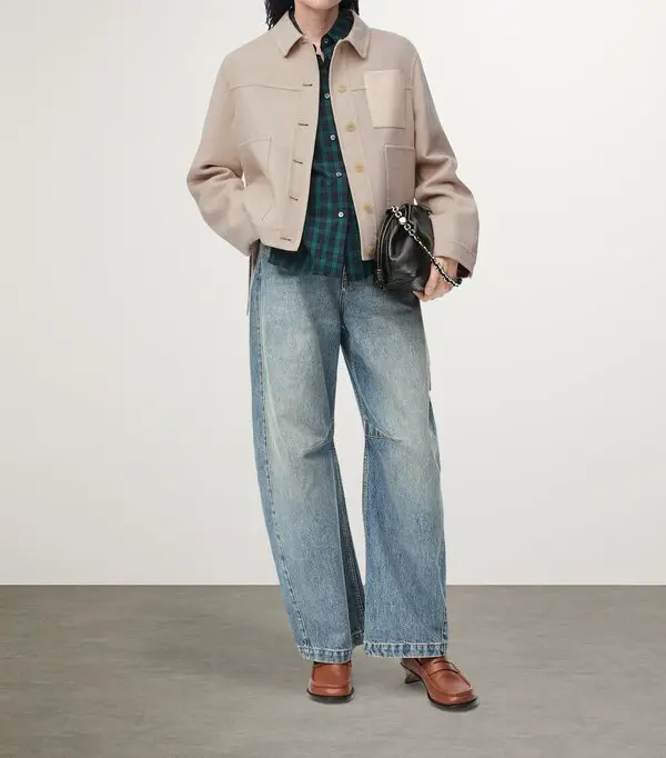 Loewe Wool-cashmere Workwear Jacket - Beige