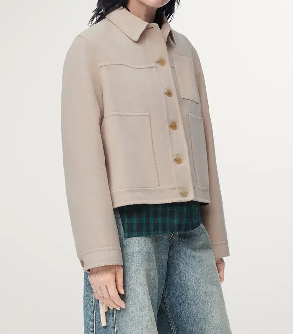 Loewe Wool-cashmere Workwear Jacket - Beige