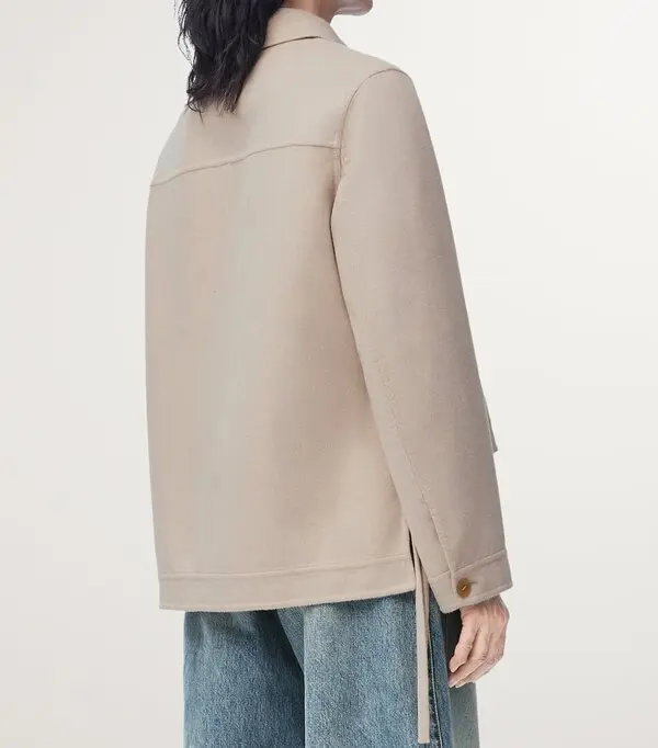 Loewe Wool-cashmere Workwear Jacket - Beige