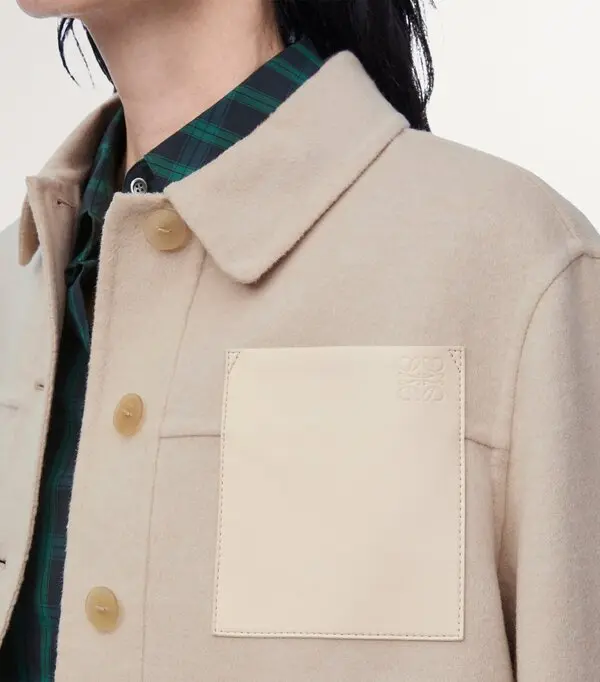 Loewe Wool-cashmere Workwear Jacket - Beige