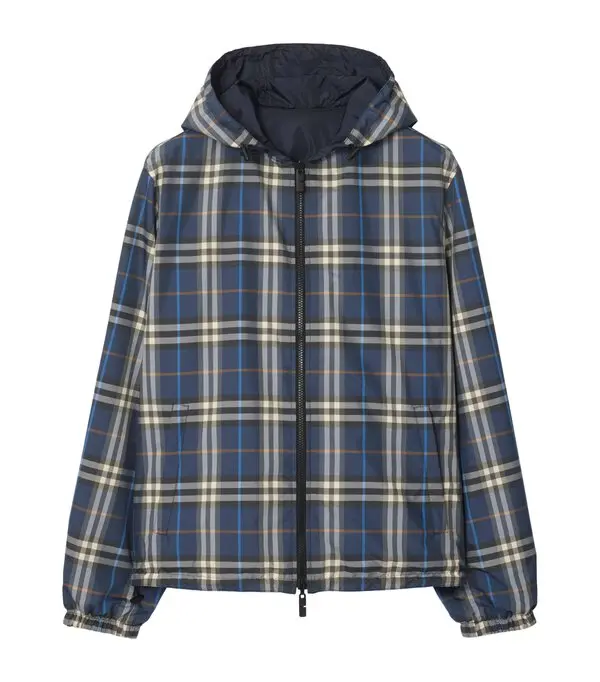 Burberry Reversible Hooded Jacket - Blue