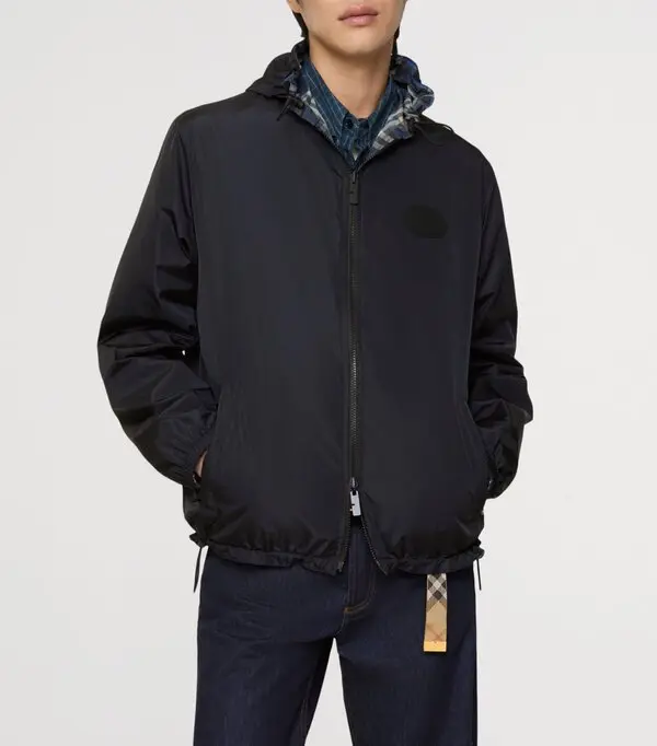 Burberry Reversible Hooded Jacket - Blue