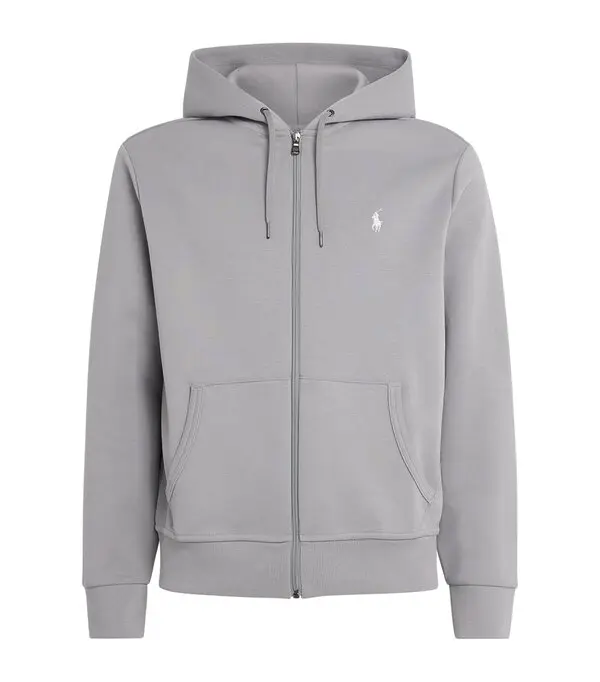 Polo Ralph Lauren Tech Knit Zip-up Hoodie - Grey